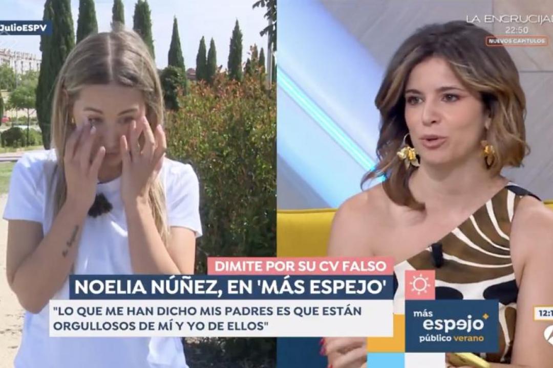 Llaman 'repaso' a lo que ha hecho Ana Iris Simón con Noelia Núñez en 'Espejo Público'