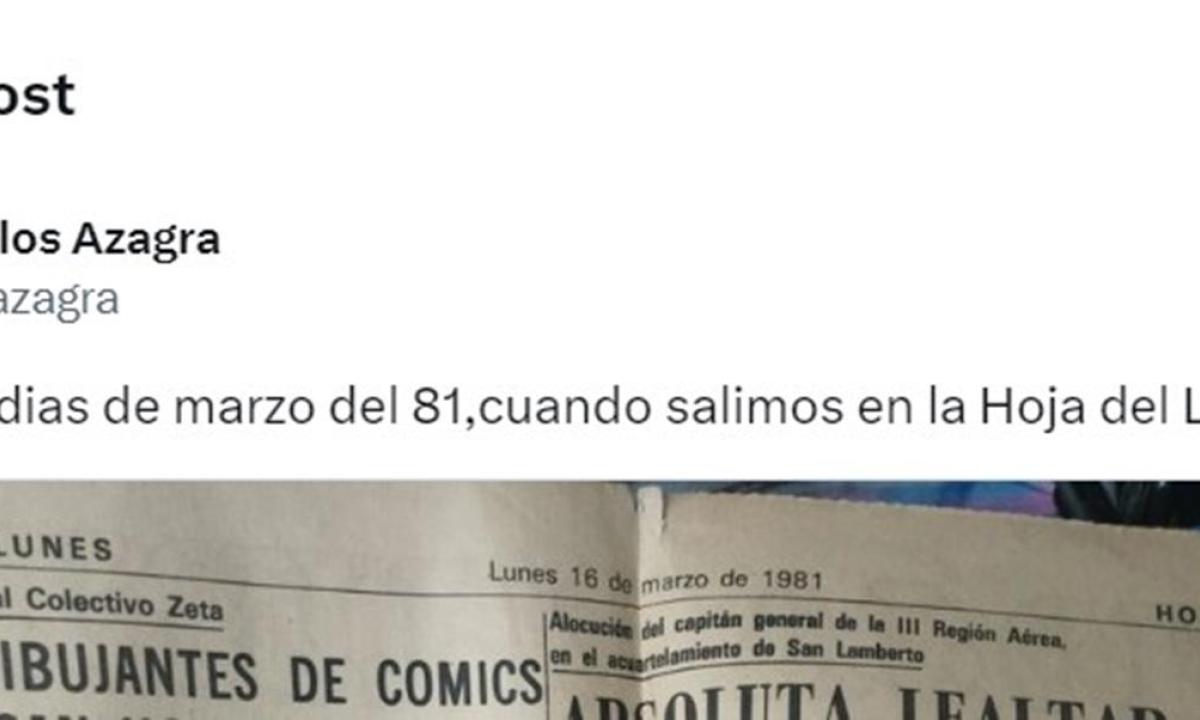 Un dibujante recuerda en una foto lo que le pasó en 1981 y deja claro ...
