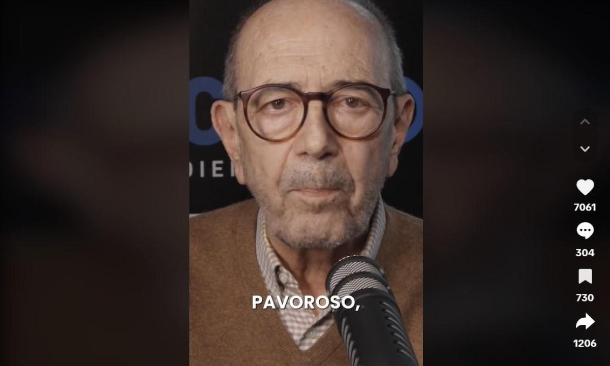 El actor Miguel Rellán mira a cámara y lanza un mensaje de un minuto ...