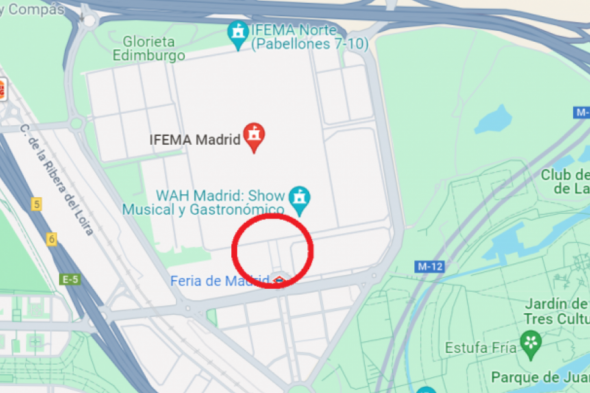 Se da cuenta de un detalle que se ve en IFEMA a través de Google Maps ...