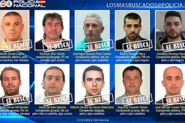 La Policía Nacional revela la lista de los 10 fugitivos más buscados en ...