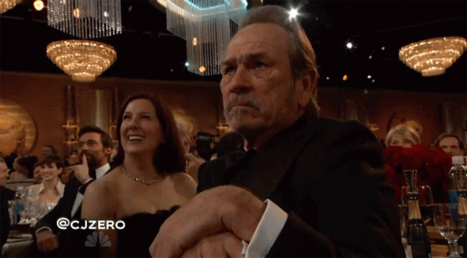 Globos de Oro en gifs animados: Tarantino escupiendo del susto, Adele ...