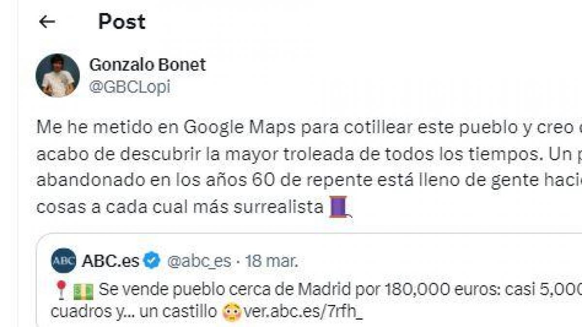 Entra en Google Maps para buscar un pueblo en venta y las fotografías ...
