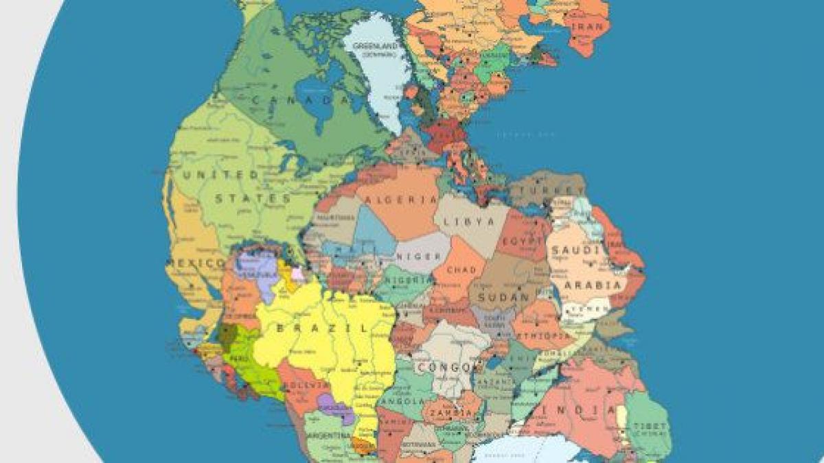 Pangea: así sería el mundo unido por sus fronteras (MAPA)