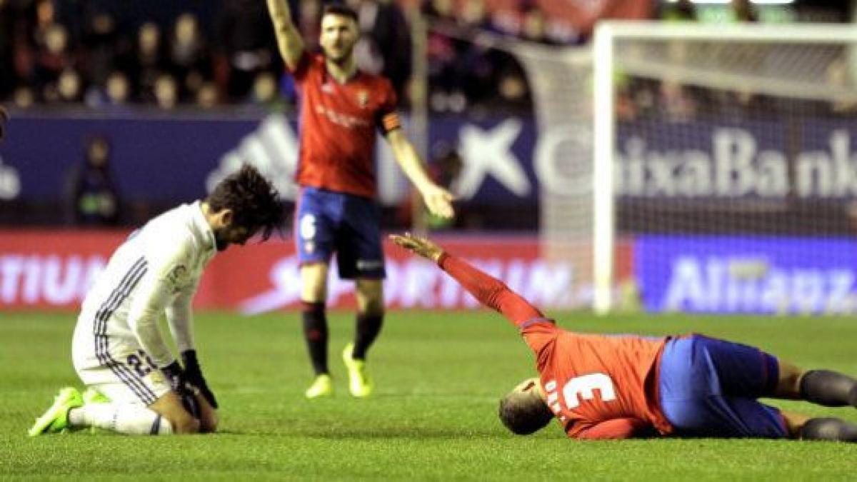 La cara de Marcelo tras la terrible lesión de un jugador de Osasuna