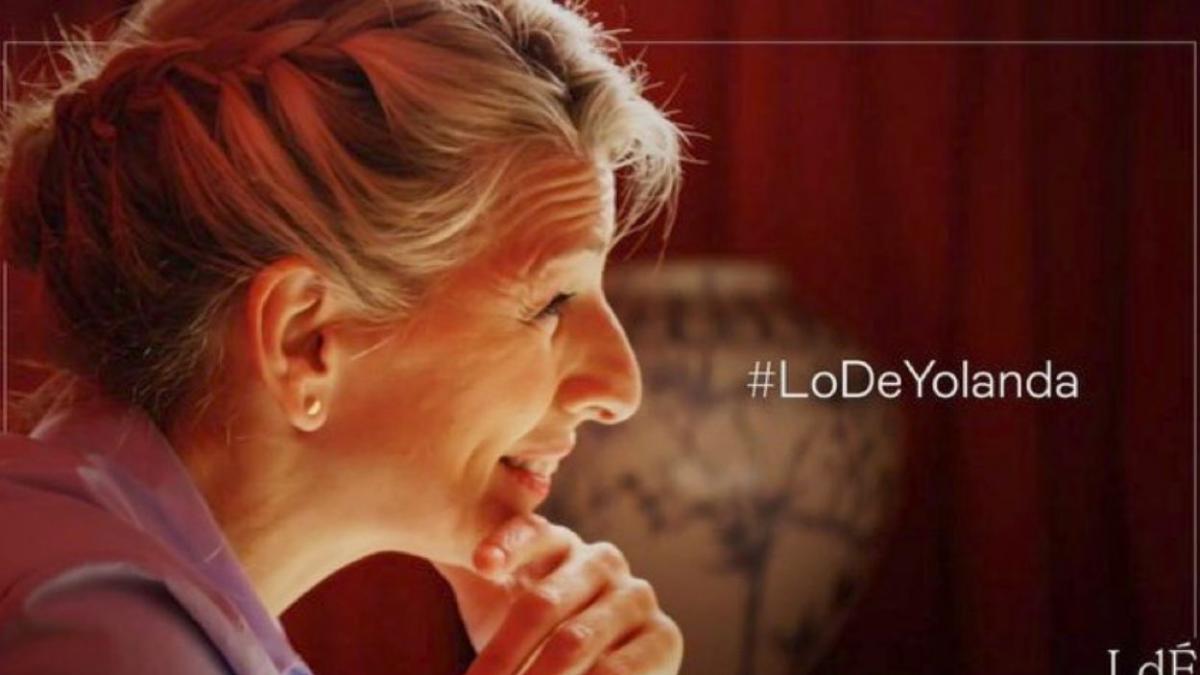 ¿Intencionado? El detalle en esta imagen de Yolanda Díaz con Évole que ...