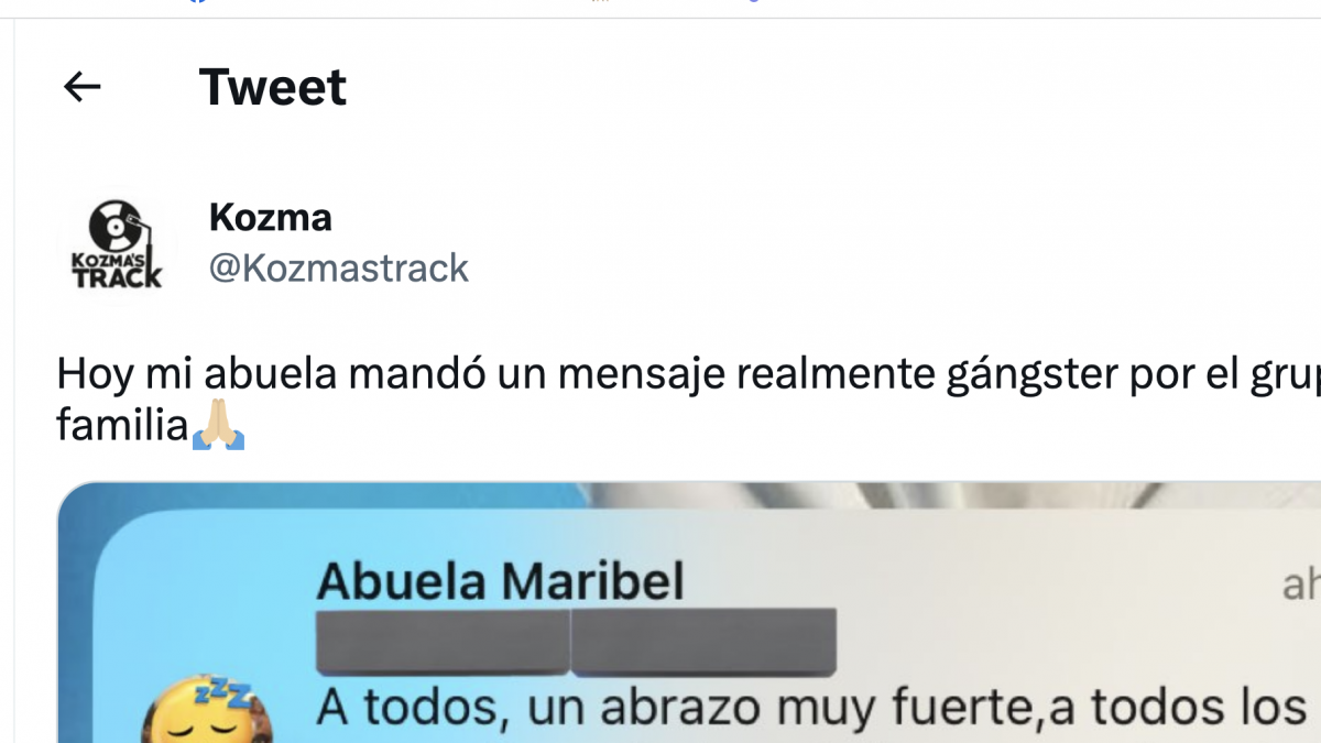 El mensaje que su abuela dejó en un grupo de WhatsApp la convierte en ...