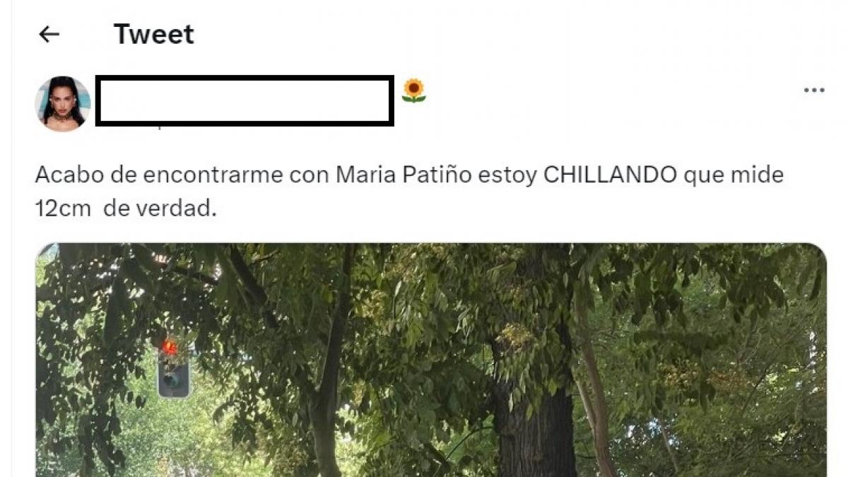 María Patiño se pasa el juego con su respuesta a este tuit