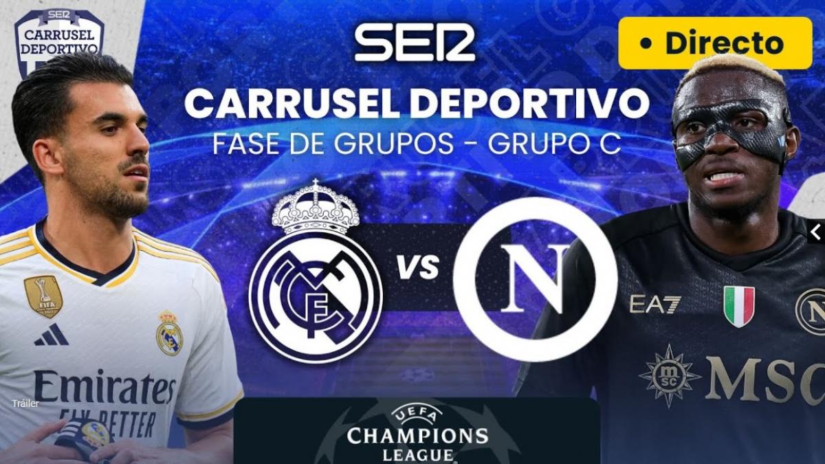 Sigue en directo el Real Madrid vs Nápoles en la fase de grupos de la UEFA Champions League