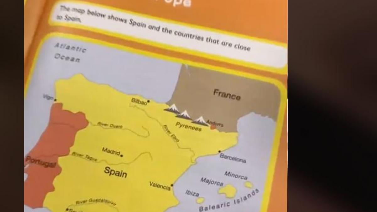 Se encuentra este mapa de España en Reino Unido y lo que hace en él triunfa