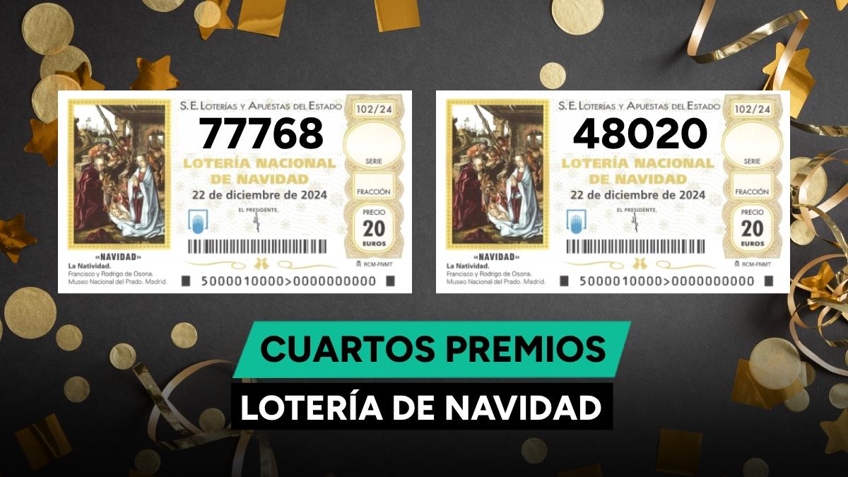 Cuartos premios de la Lotería de Navidad 2024