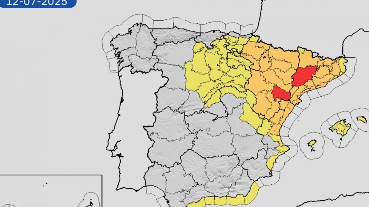 La AEMET extiende la alerta roja por lluvias a más áreas de Cataluña y ...