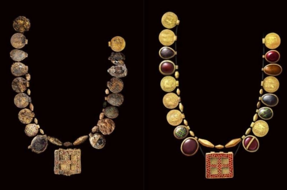 El increíble descubrimiento del collar medieval de oro de 1.300 años de ...