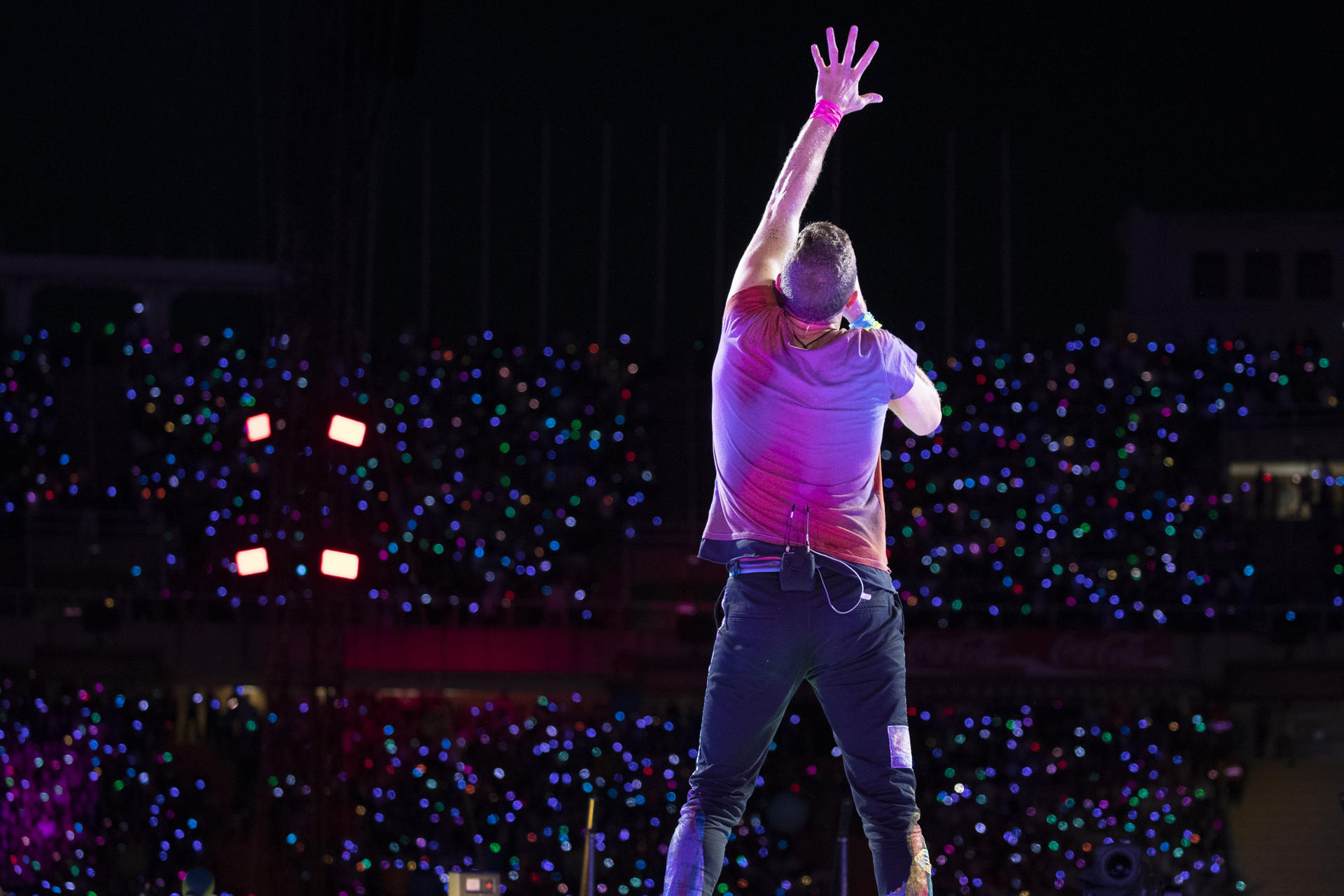 El cantante de 'Coldplay' para su actuación en Barcelona por lo que ...