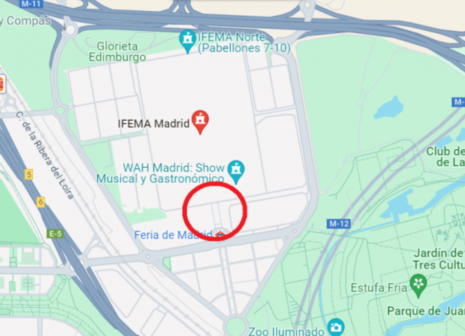 Se da cuenta de un detalle que se ve en IFEMA a través de Google Maps ...