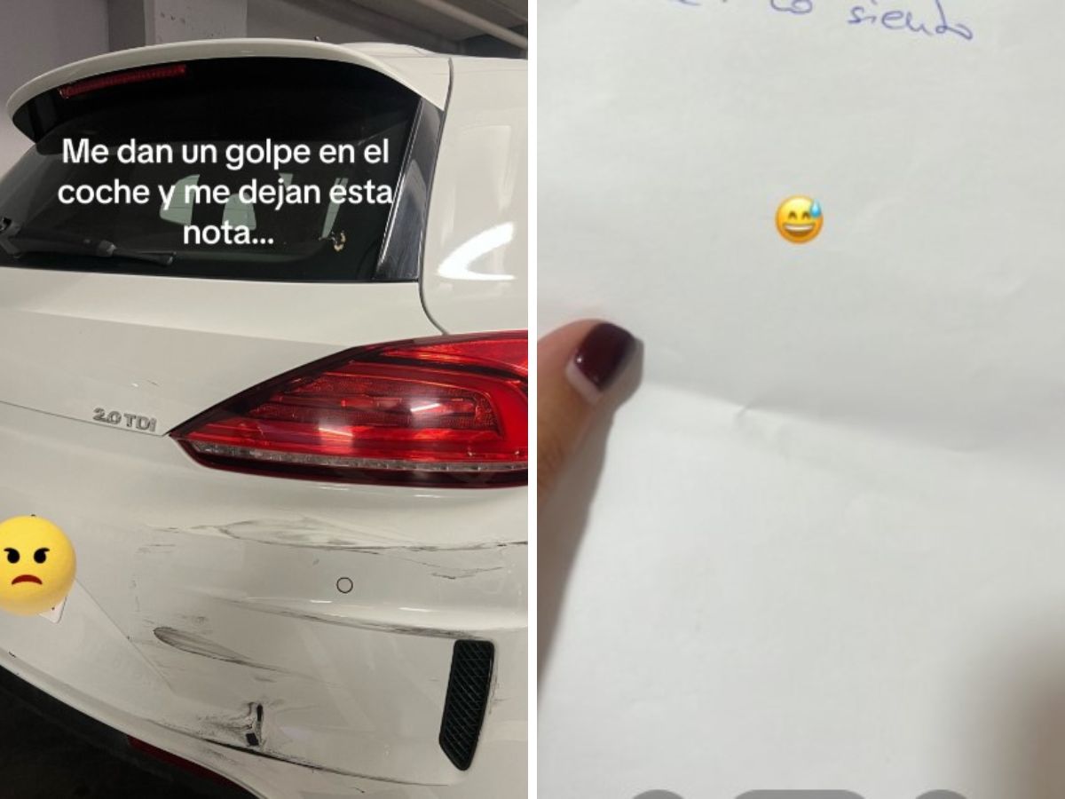 Dan un golpe a su coche aparcado y al llegar se encuentra esta nota digna del museo de los horrores