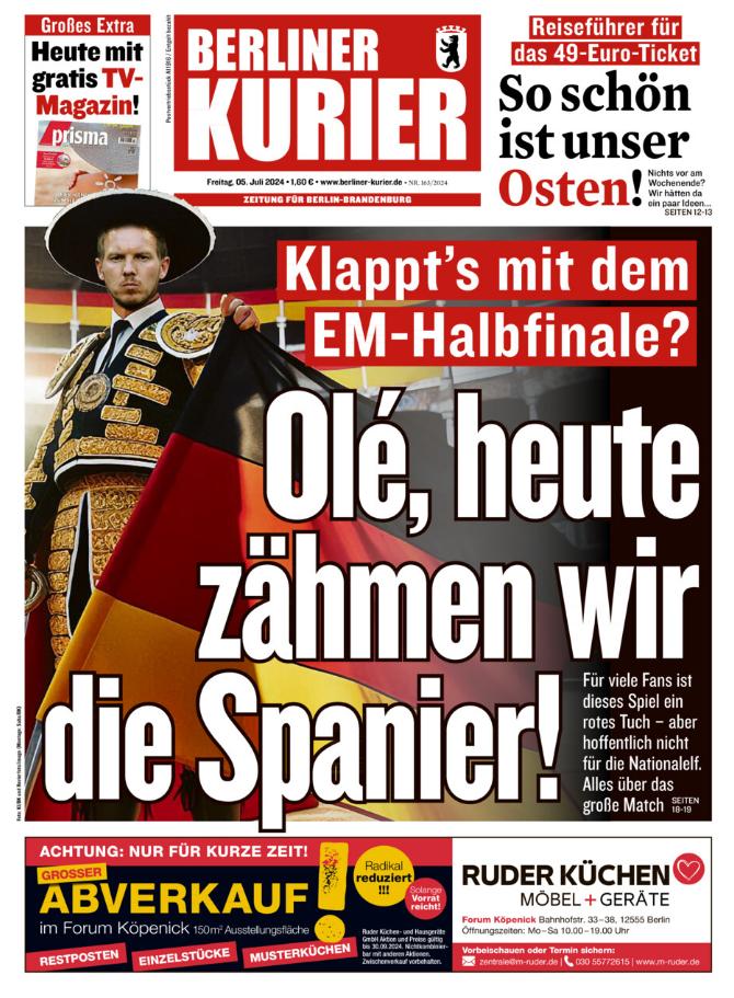 Lo que dice (y hace) este periódico alemán de España en su portada ...