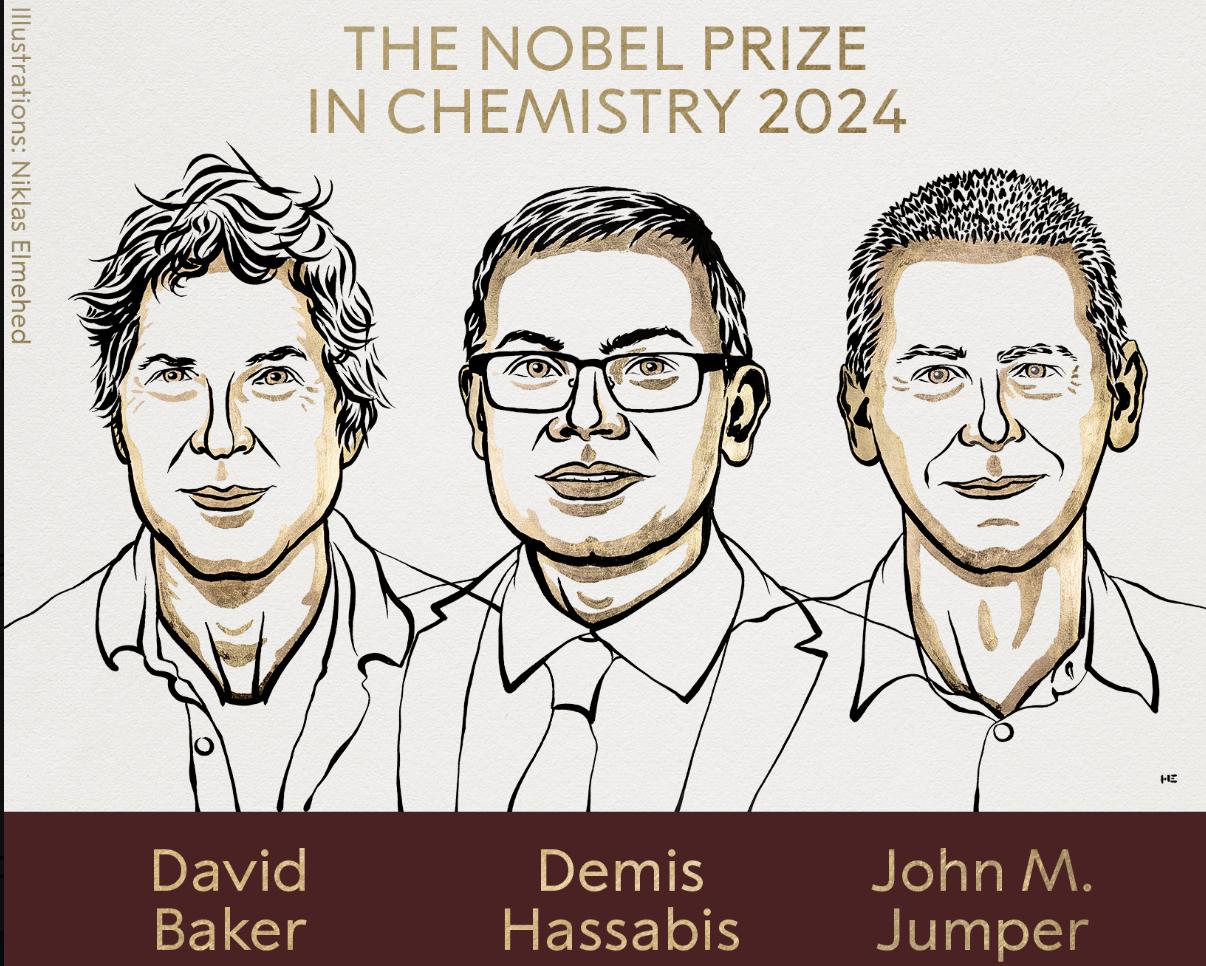 David Baker, Demis Hassabis John M. Jumper, Nobel de Química por descifrar los códigos de las ...