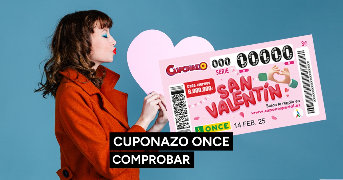 Comprobar resultado Cuponazo de San Valentín 2025 de la ONCE en directo: sorteo hoy viernes 14 ...