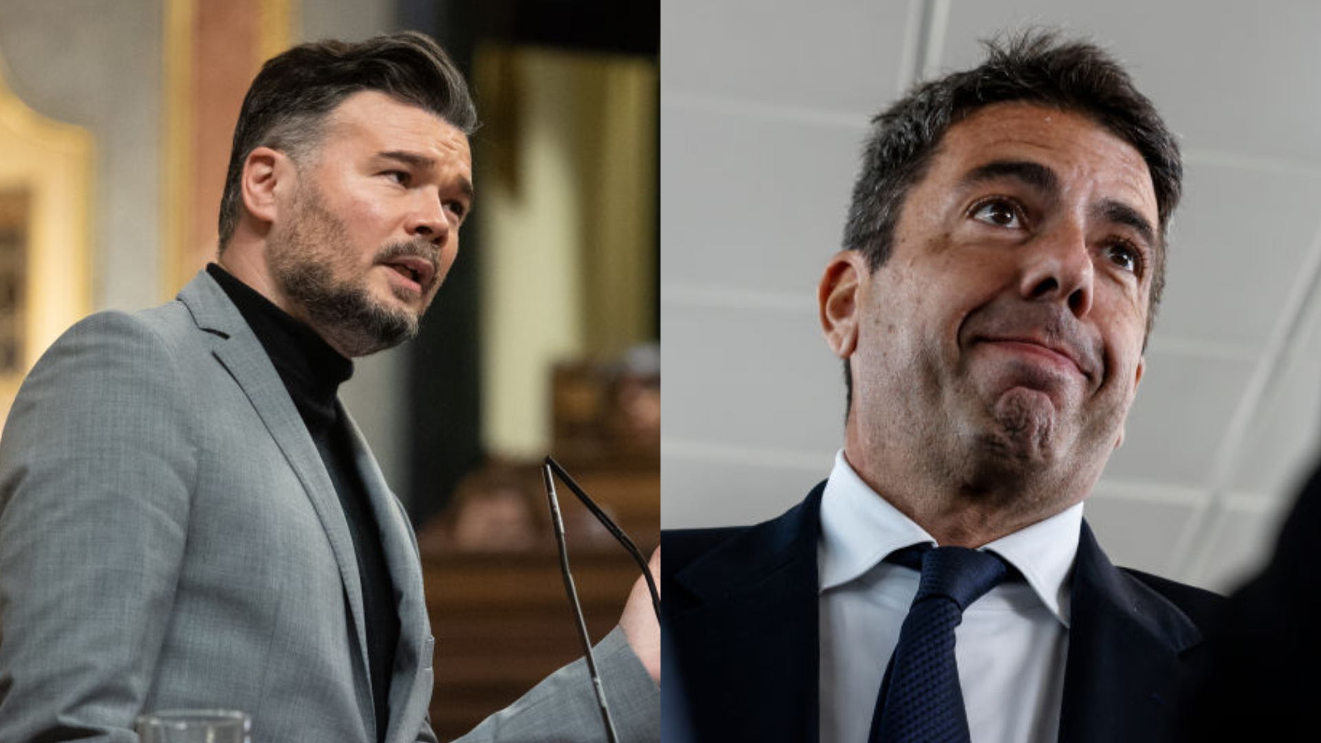 Rufián, implacable contra Mazón: 'Es un tipo inútil, mentiroso y miserable'