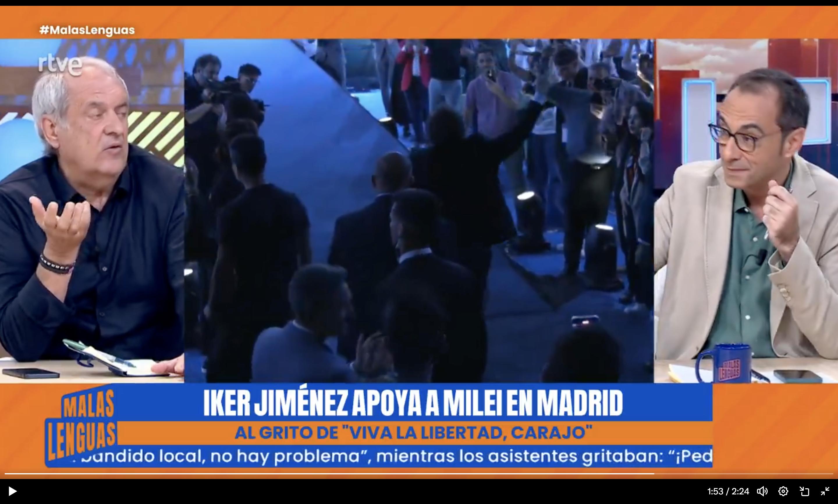 Javier Aroca ve lo que ha hecho Iker Jiménez con Milei y tiene claro lo ...